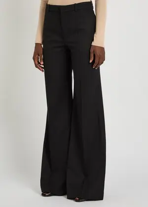 Chloé Flared-leg Virgin Wool Trousers