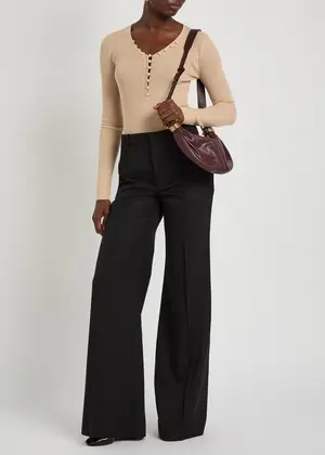 Chloé Flared-leg Virgin Wool Trousers