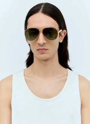 Bottega Veneta Sardine Aviator Sunglasses
