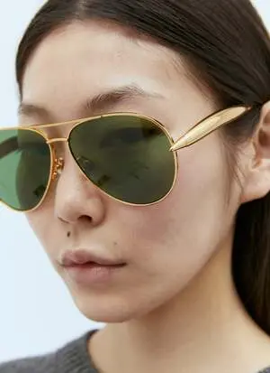 Bottega Veneta Sardine Aviator Sunglasses