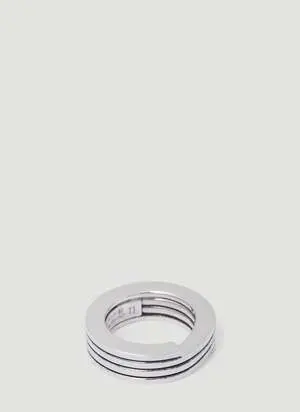 Bottega Veneta Sterling Layered Ring - Silver