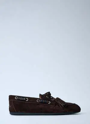 Miu Miu Suede Tassel Loafers