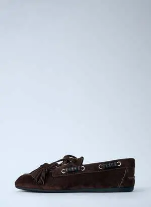 Miu Miu Suede Tassel Loafers