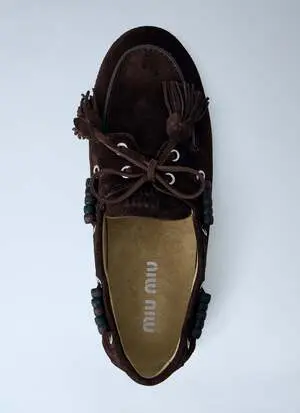 Miu Miu Suede Tassel Loafers