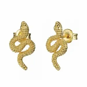 JAGGED HALO JEWELRY Serpent Stud Earrings - Gold