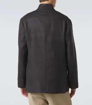 SAMAN AMEL Nehru Silk Jacket