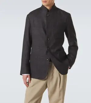 SAMAN AMEL Nehru Silk Jacket