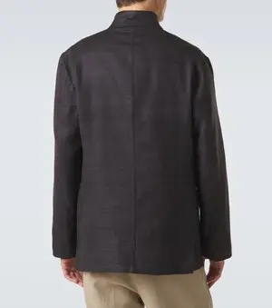 SAMAN AMEL Nehru Silk Jacket