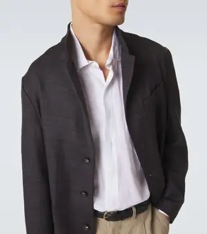 SAMAN AMEL Nehru Silk Jacket