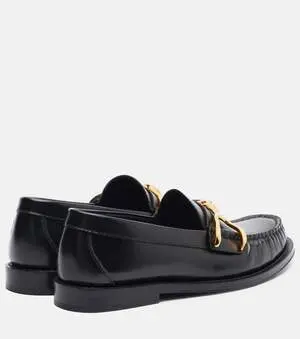 Alexander McQueen Wishbone Leather Loafers