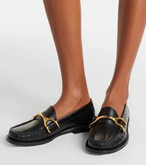 Alexander McQueen Wishbone Leather Loafers