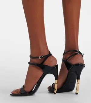 Gucci Castello Leather Sandals With Buckle-fastening Ankle Strap