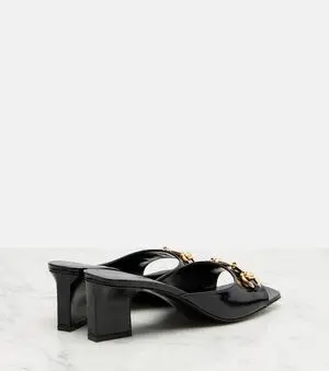 Gucci Signora Horsebit Patent Leather Mules