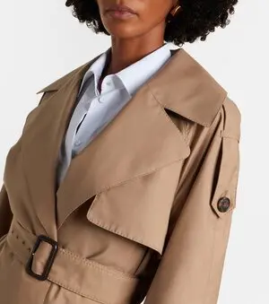 Max Mara Clara Cotton-blend Gabardine Trench Coat - Beige