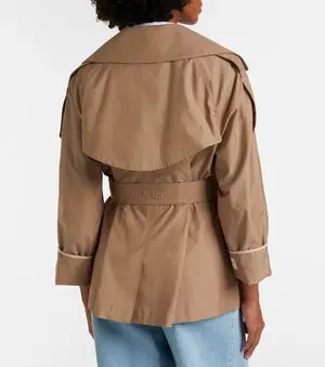 Max Mara Clara Cotton-blend Gabardine Trench Coat - Beige