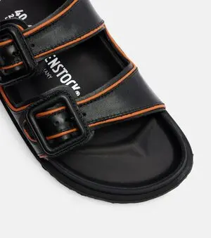 BIRKENSTOCK Arizona Leather Slides - Black