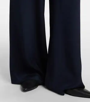 Max Mara Silk Palazzo Pants - Blue