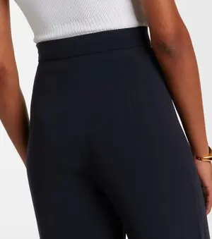 Max Mara Alaggio High-rise Straight Pants - Blue