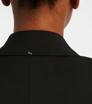 Sportmax Virgin Wool Double-breasted Blazer - Black