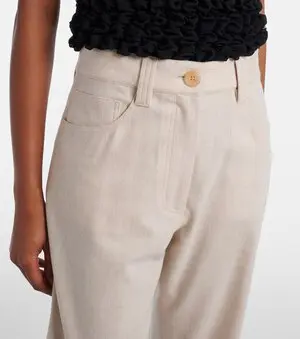Khaite Callum Wool And Cashmere Straight Pants