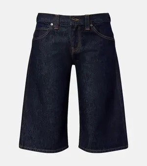 Khaite Benson Denim Bermuda Shorts - Blue