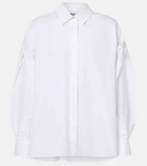 Max Mara S Max Mara Dark Red Cotton Shirt White
