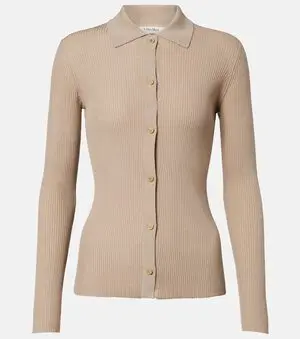 Max Mara Ribbed-knit Wool Cardigan