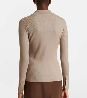 Max Mara Ribbed-knit Wool Cardigan