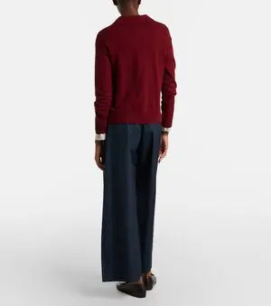 Max Mara Cropped Wide-leg Cotton Pants - Blue