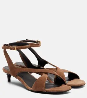 Khaite Liria Suede Sandals - Brown