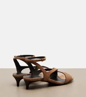 Khaite Liria Suede Sandals - Brown