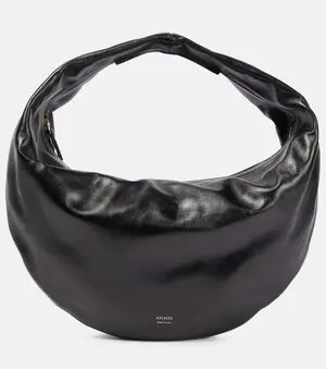 Khaite Medium Leather Shoulder Bag - Black