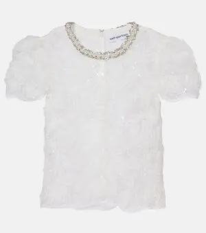 SELF-PORTRAIT Tulle Lace Top