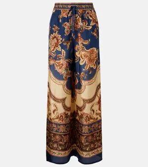 Zimmermann Aster Printed Silk Palazzo Pants - Multicoloured