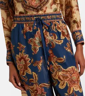 Zimmermann Aster Printed Silk Palazzo Pants - Multicoloured