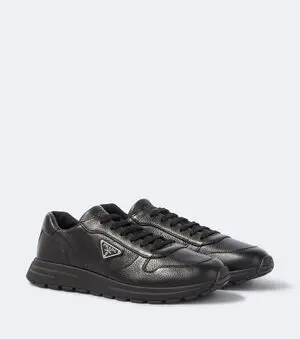 Prada Prax 2.0 Leather Sneakers - Black