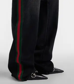 Gucci Web Stripe Straight Jeans