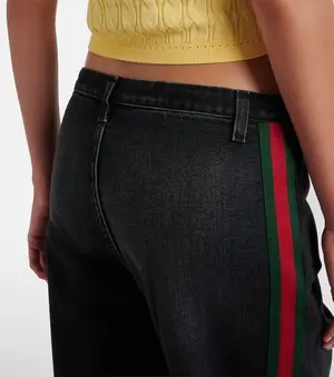Gucci Web Stripe Straight Jeans
