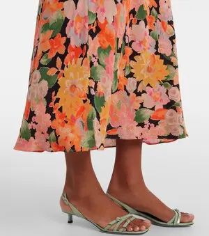 Rixo Cathy Floral Midi Dress - Multicoloured