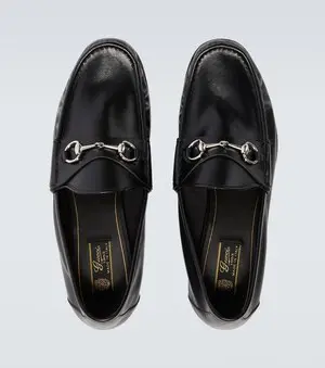 Gucci Lugano Horsebit Leather Loafers - Black