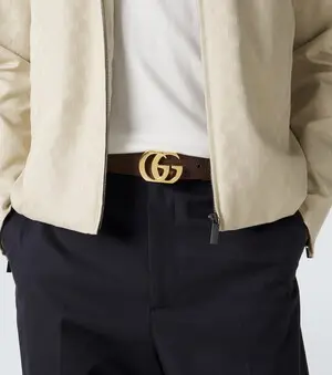 Gucci Gg Marmont Leather Belt - Brown