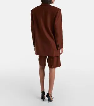 Saint Laurent Pleated Cashmere Bermuda Shorts