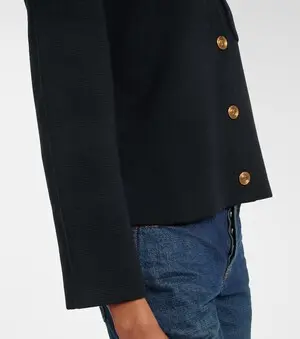 Saint Laurent Waffle-knit Wool Cardigan