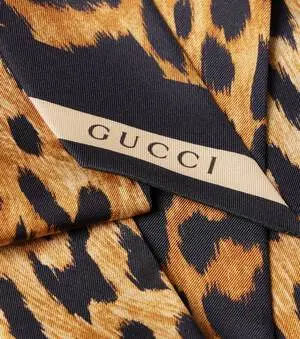 Gucci Leopard-print Silk Twill Scarf