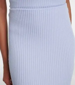 Gabriela Hearst Kavya Cashmere And Silk Midi Skirt