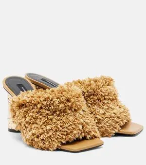 Givenchy Raffia-effect Mules - Beige