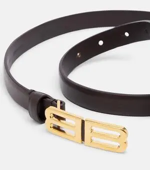 Balenciaga Bb Leather Belt - Brown