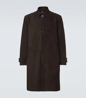 Kiton Leather Overcoat