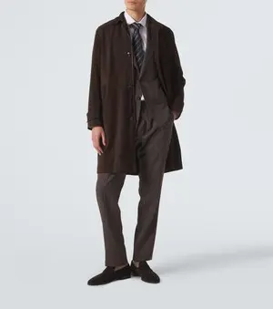 Kiton Leather Overcoat