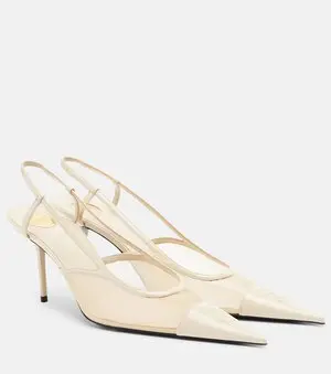 Saint Laurent Renée Slingback Pumps - White